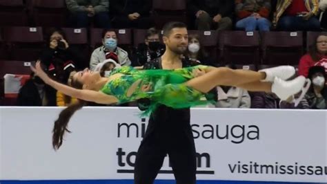 2022 23 Isu 피겨스케이팅 빠른 로테이션 리프트로 2위 릴라 피어와 루이스 깁슨 그랑프리 2차 아이스댄스 리듬댄스 Sbs