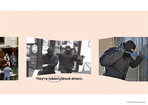 Crime Vocabulary Revision Pictionary English Esl Powerpoints