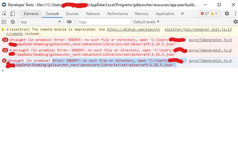 Error Enoent No Such File Or Directory Open C Users Name Appdata Roaming Gdlauncher Next