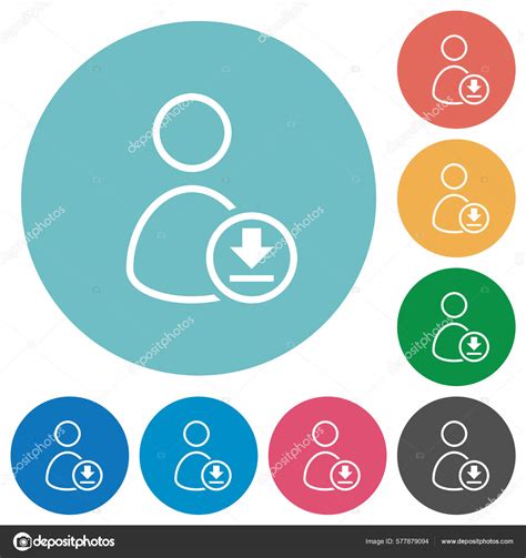 Download User Account Outline Flat White Icons Color Backgrounds Stock Vector By ©renegadehomie