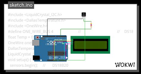 温度显示检测器 Wokwi Esp32 Stm32 Arduino Simulator