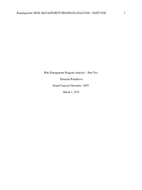 hlt 308v topic 3 assignment benchmark risk management program