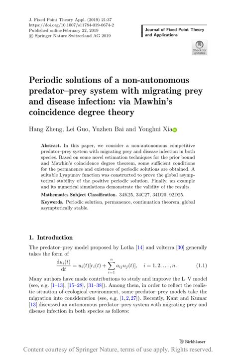 Periodic Solutions Of A Non Autonomous Predator Prey System With