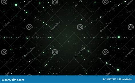 3d Rendering Of A Scientific Technology Data Binary Code Network