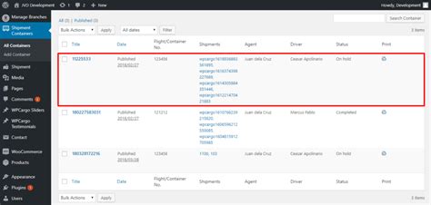 How To Bulk Update Status Using Wpcargo Shipment Container Add Ons