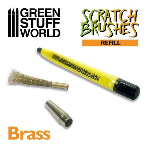 Scratch Brush Set Refill Brass
