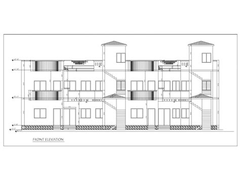 Residence Building D Elevation Dwg Thousands Of Free Autocad