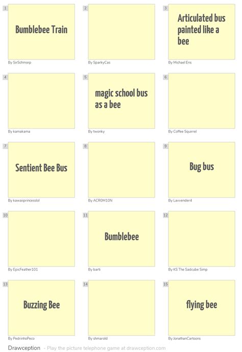 Bumblebee Train Drawception