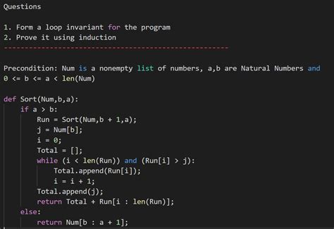 Solved Questions 1 Form A Loop Invariant For The Program 2