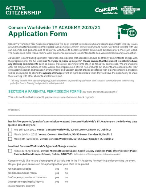 Ty Academy Application Form Pdf