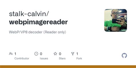 Github Stalk Calvinwebpimagereader Webpvp8 Decoder Reader Only