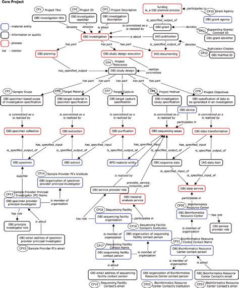 semantic network of the core project data fields a semantic