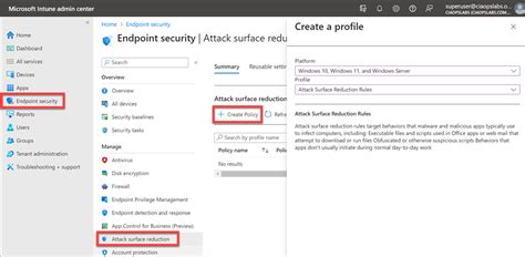 setting an individual attack surface reduction asr rule in intune