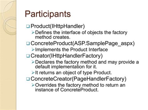 Factory Method Pattern Ppt