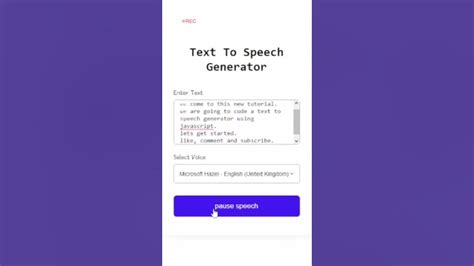 Text To Speech Converter Offline Html Css Javascript Youtube