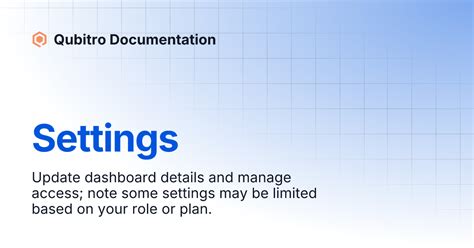 settings qubitro documentation