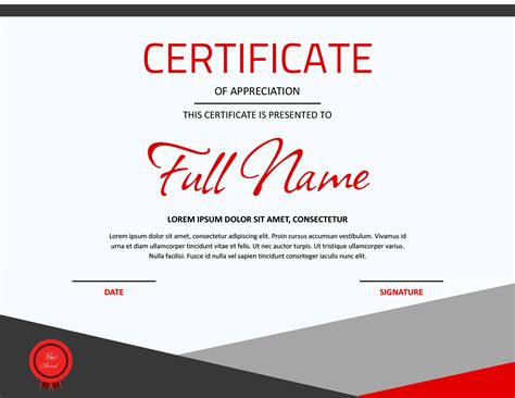 Free Editable Award Certificate Templates Highfile