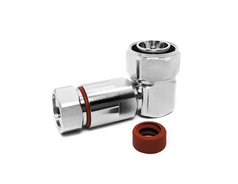 Rf 커넥터 4 3 10 타입 수컷 핀 Ra 90도 엘보 클램프 1 2 초 유연 Rf 동축 케이블 플러그용 China Rf 커넥터 4 3 10 타입 수컷 핀 Ra 90도