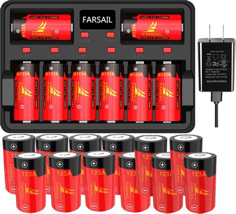 Cr123a Rechargeable Batteries 20 Pack 800mah Rechargeable