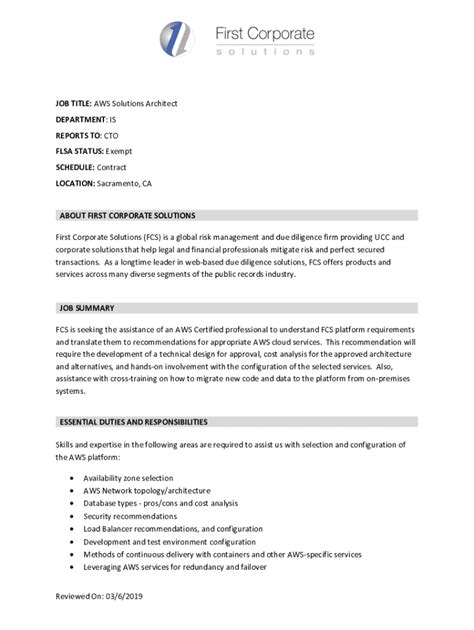 Fillable Online Aws Solutions Architect Fax Email Print Pdffiller