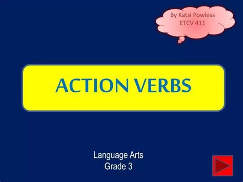 PPT ACTION VERBS PowerPoint Presentation Free Download ID 2350185