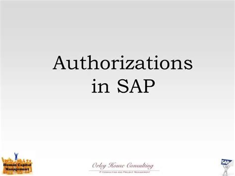 PPT Authorizations In SAP PowerPoint Presentation Free Download ID 4530340