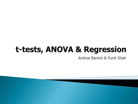 Ppt T Tests Anova And Regression Powerpoint Presentation Free