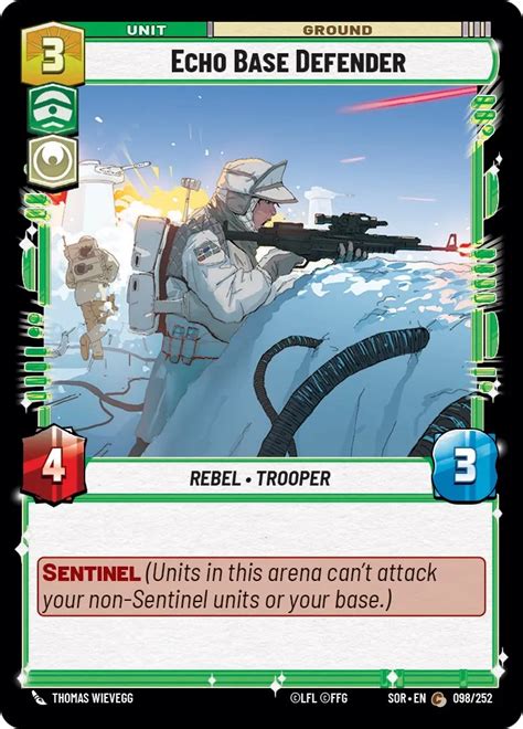 Echo Base Defender Card Star Wars Unlimited Swu Tcg