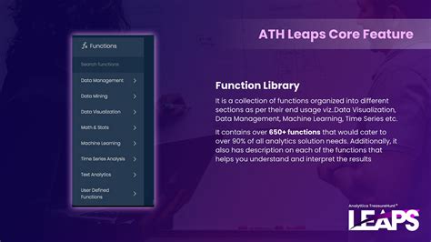 Ath Leaps Feature — Function Library By Analyttica Datalab Medium