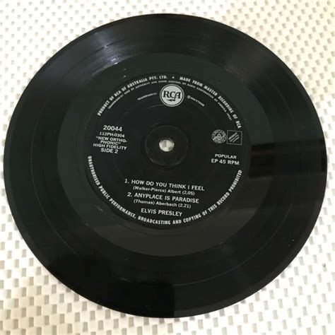 7” Vinyl Elvis Old Shep And 3 More Songs 1977 Pop S