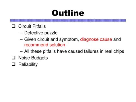 Ppt Introduction To Cmos Vlsi Design Lecture 16 Circuit Pitfalls Powerpoint Presentation Id