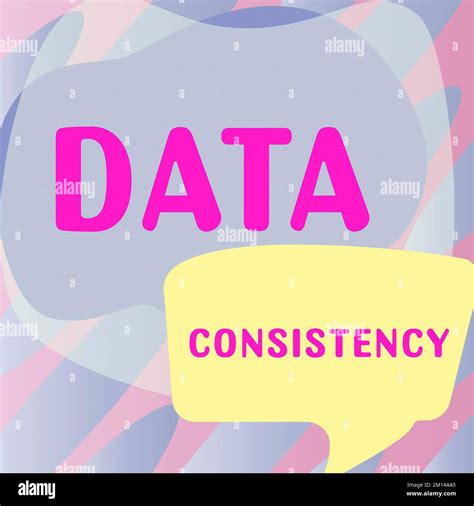 Hand Writing Sign Data Consistency Business Approach Data Values Are
