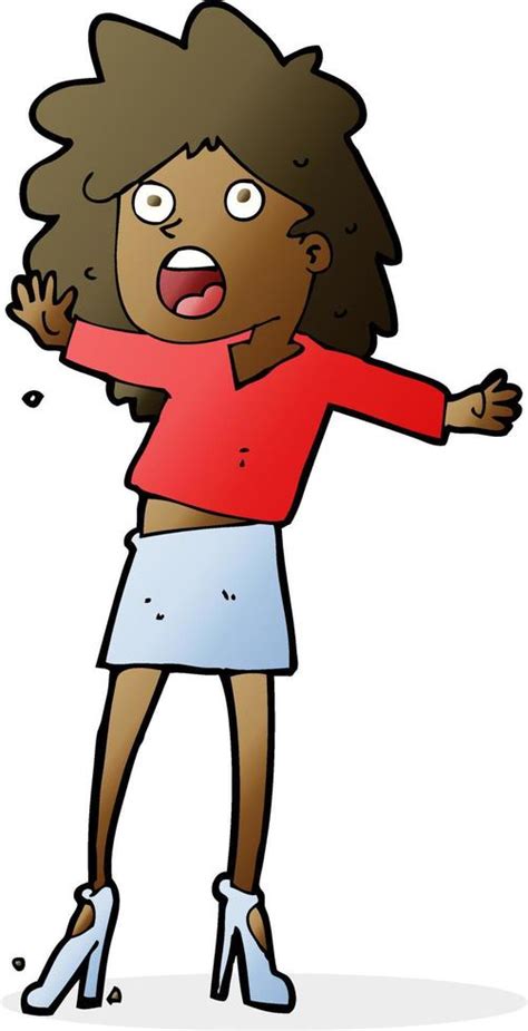 Mujer De Dibujos Animados Que Tiene Problemas Para Caminar En Tacones 8600174 Vector En Vecteezy