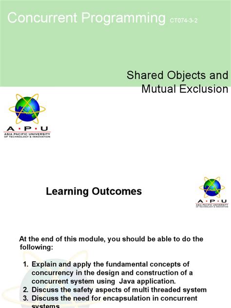 Week 7 Shared Objects And Mutual Exclusion Pdf Concurrent Computing
