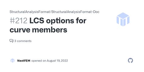 LCS Options For Curve Members Issue StructuralAnalysisFormat StructuralAnalysisFormat