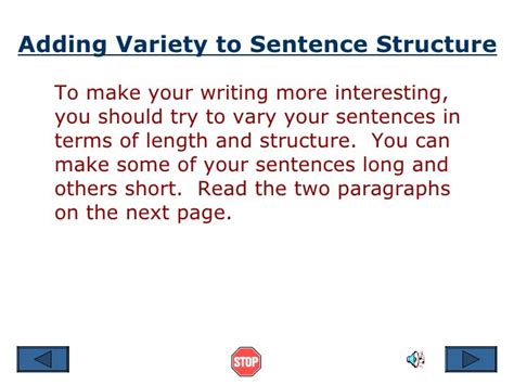 Sentence Structure Ppt