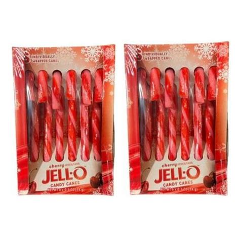 Cgt Jell O Candy Canes Cherry Flavors Treat Fat Free Holidays Christmas Stocking Stuffers T