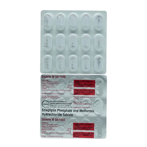 Sitabite M 50 1000 Mg Tablet 15s Price Uses Side Effects