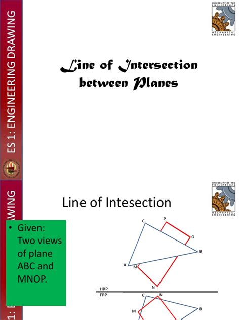 Line Of Intersection Of Planes Pdf