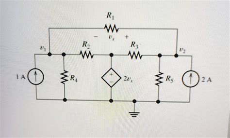 Solved Solve For The Node Voltages Shown In The Figure Below The Component Values Are R1 13