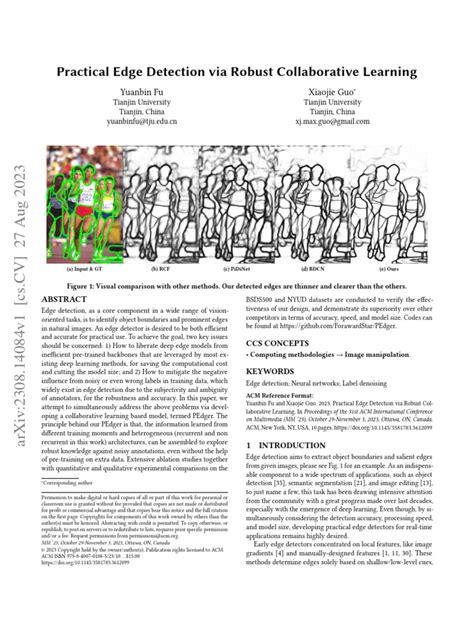 practical edge detection via robust collaborative pdf deep