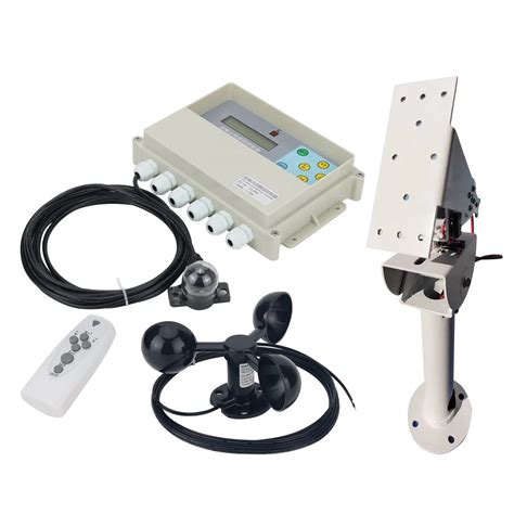 Dual Axis Solar Tracker Controller With Remote Control Wind Speed Sensor Dc Two Axis Gimbal