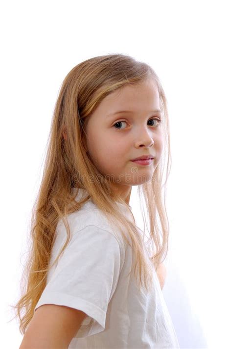 Junges Blondes Mädchen Stockfoto Bild Von Unschuld Hintergrund 1981512