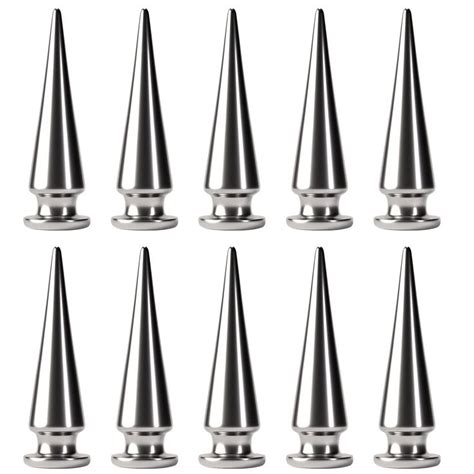 Sets Mm Large Spikes For Clothing Silver Cone Spikes And Studs Punk Spike Rivets Long