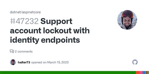 Support Account Lockout With Identity Endpoints · Issue 47232 · Dotnet