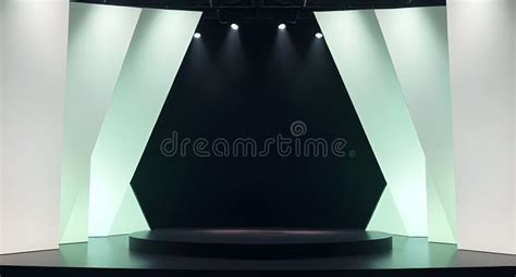 Empty Stage Design Blank Screen System For Graphic System Stock Illustration Illustration Of