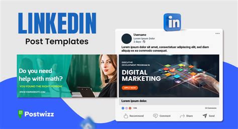 Linkedin Post Templates Free Customizable Downloadable
