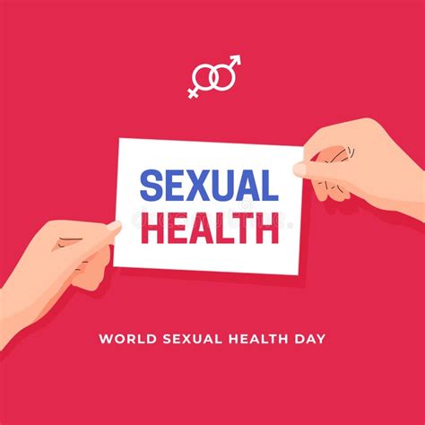 World Sexual Health Day Illustration Poster Concept Couple Hand Holding Connected Male Female