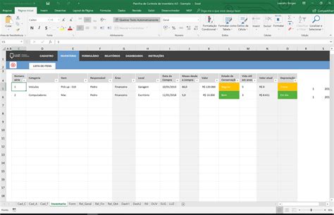 Planilha De Controle De Inventário Em Excel Planilhas Prontas