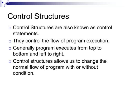 Unit 5 Control Structurespptx